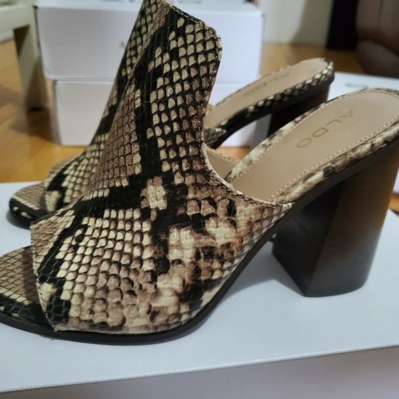 Aldo | Shoes | Aldo Womens Legossa Snake Embossed Heeled Sandal | Poshmark